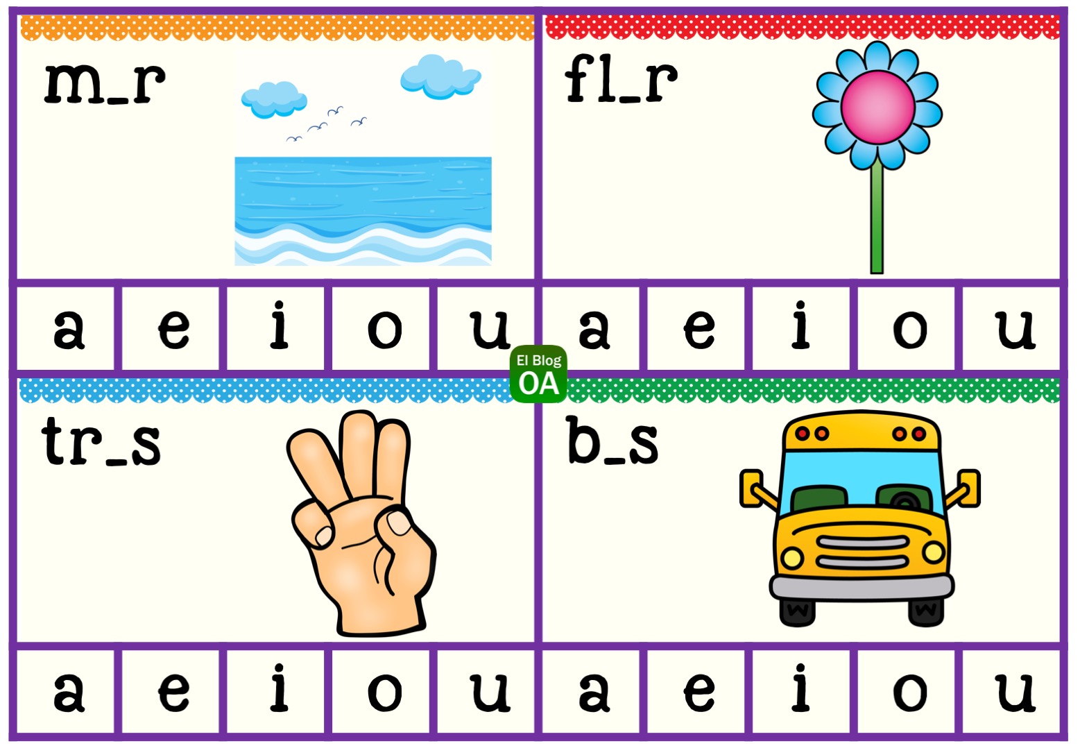 Monosílabo Ma, Me, Mi, Mo, Mu Y La, Le, Li, Lo, Lu :: Preescolar diana